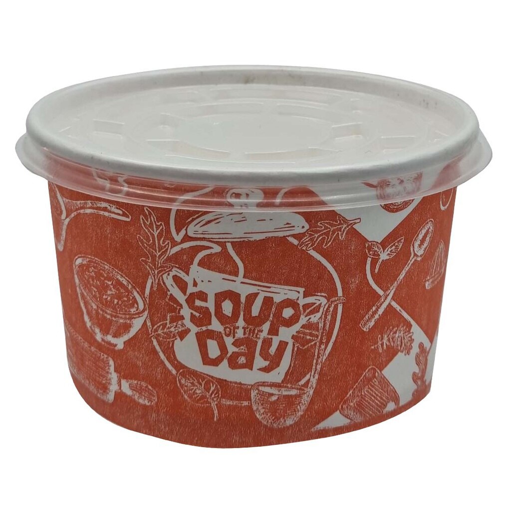 Set Boluri Supa 16Oz cu Capace, 25Buc - eMAG.ro