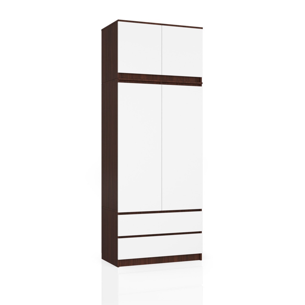 Dulap cu extensie, Akord Furniture Factory, PAL/MDF, 51x90x234 cm, Alb ...