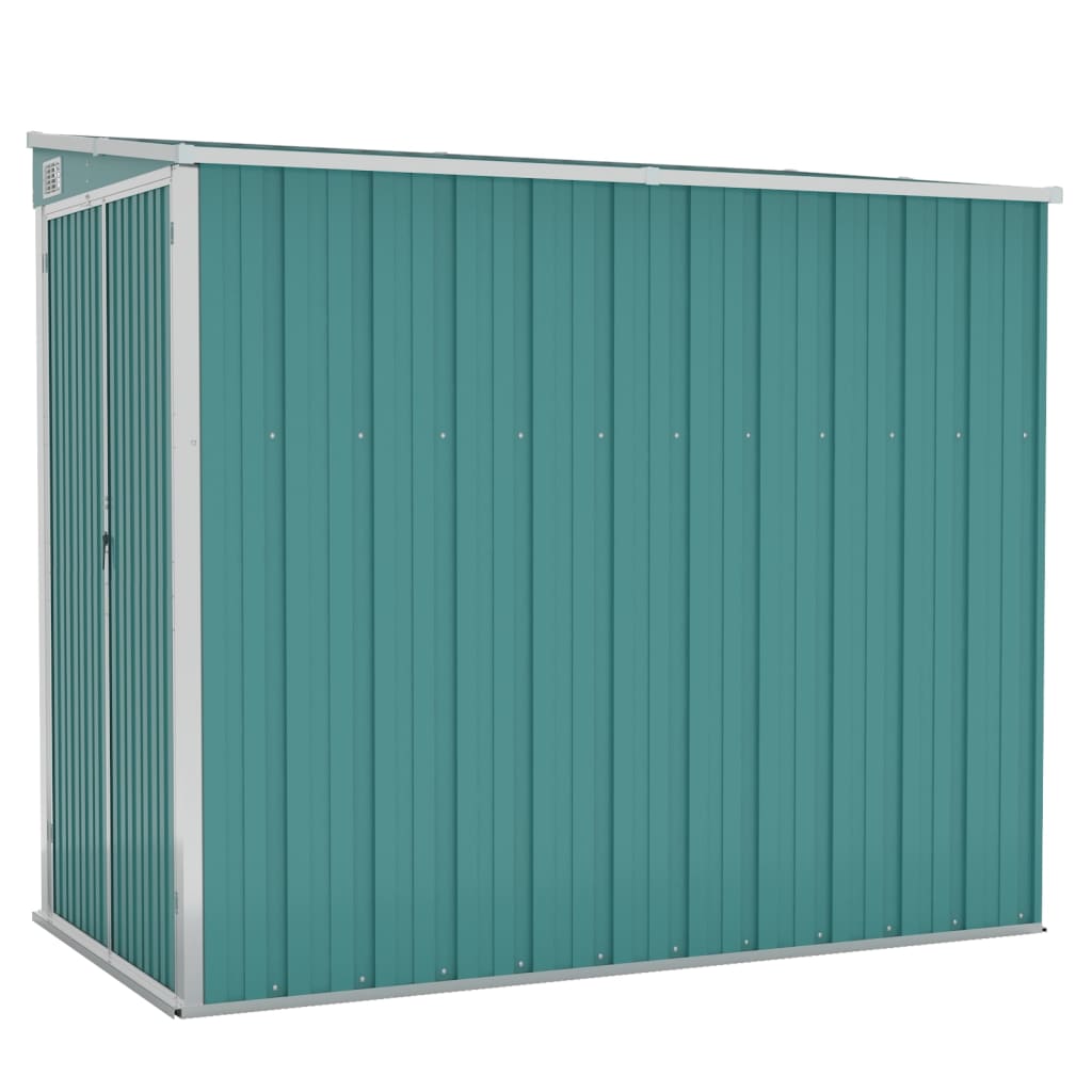 Sopron gradina/montaj perete vidaXL, verde, 118x194x178 cm, otel zincat ...