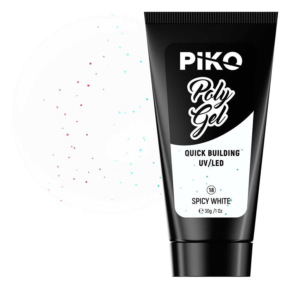 Gel UV constructie, Polygel color, Piko, 30 g, 18 Spicy White - eMAG.ro