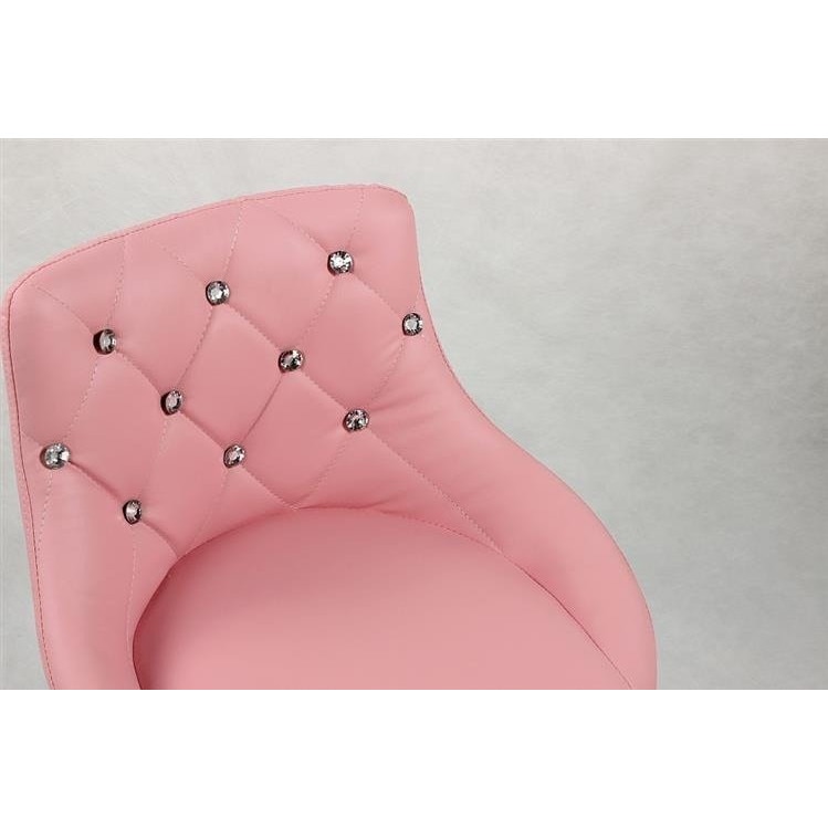 Scaun de birou, Votana, HC931N, Piele ecologica, Roz, 40x47x66 cm - eMAG.ro