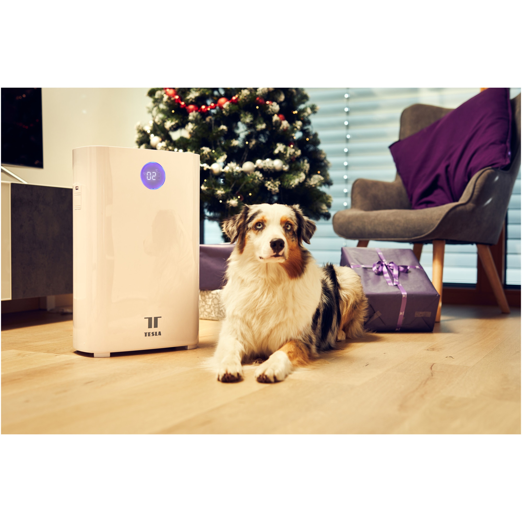 Purificator de aer Tesla Smart Air Purifier Pro L CADR 360 m3 h Filtru HEPA Mod noapte Smart Home Lumina UV PHT15514 Alb
