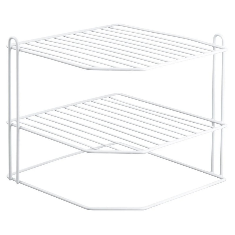 Raft de colt, Metal, 23x23x21 cm, Alb - eMAG.ro