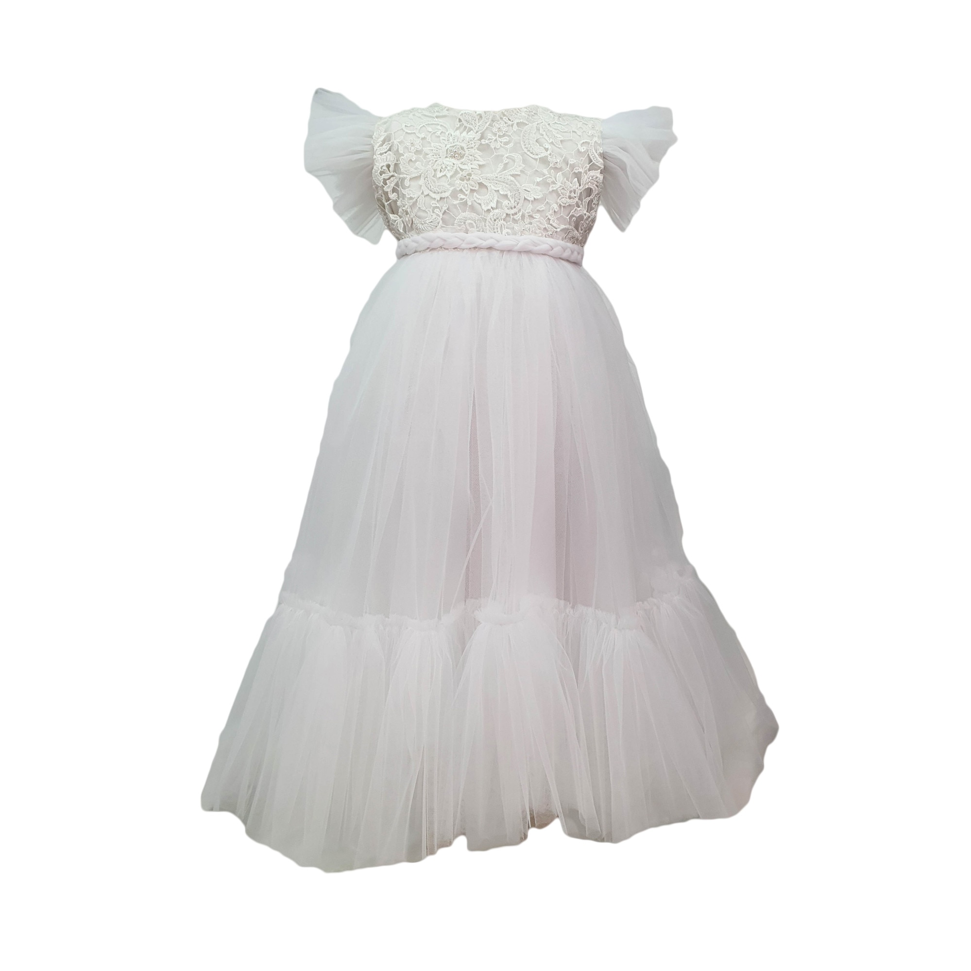 Rochie fete model Eva, culoare alba, marime 152 cm, varsta 12 ani - eMAG.ro