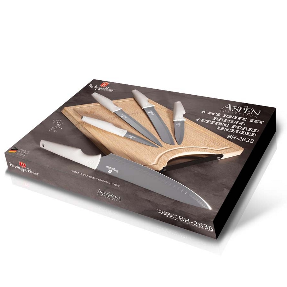 Set cutite 6 piese Berlinger Haus Aspen, gri - eMAG.ro