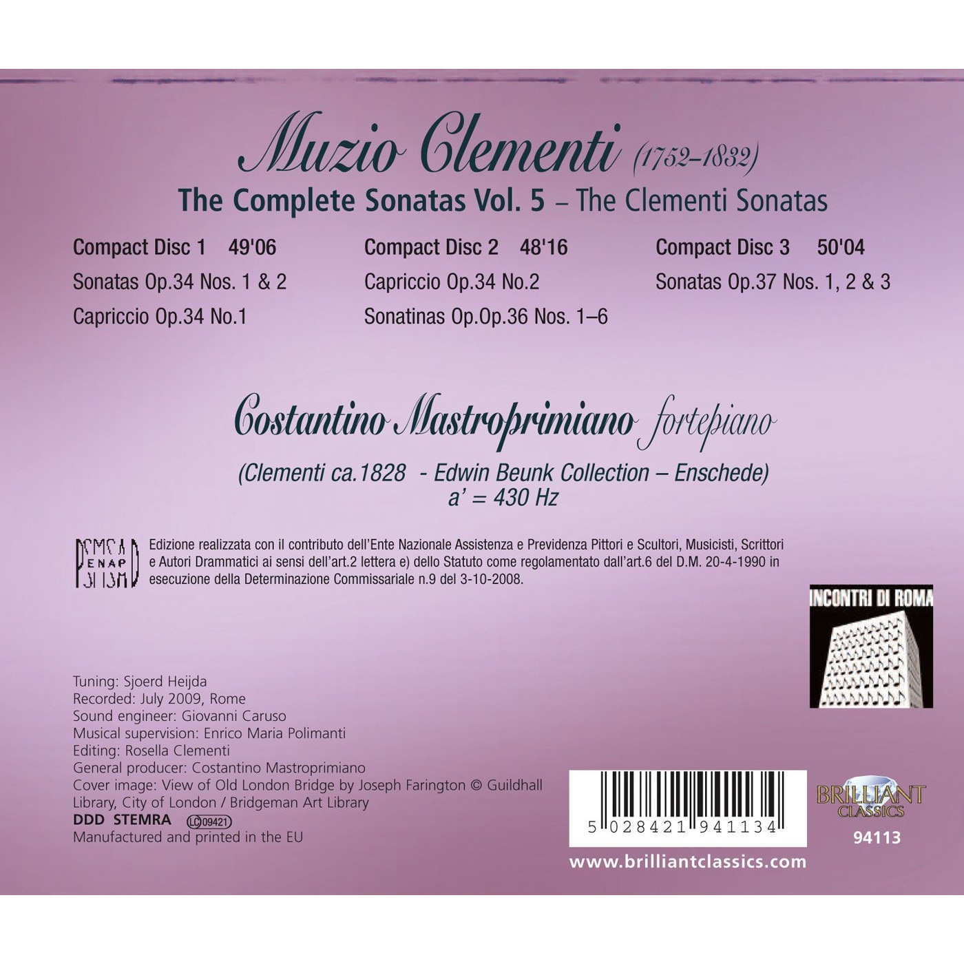 Clementi / Complete Piano Sonatas Vol. 5 - London sonatas III 3CD - eMAG.ro