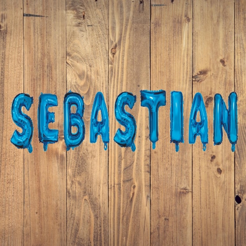 Комплект балони Sebastian Letter, син, 40 см - eMAG.bg