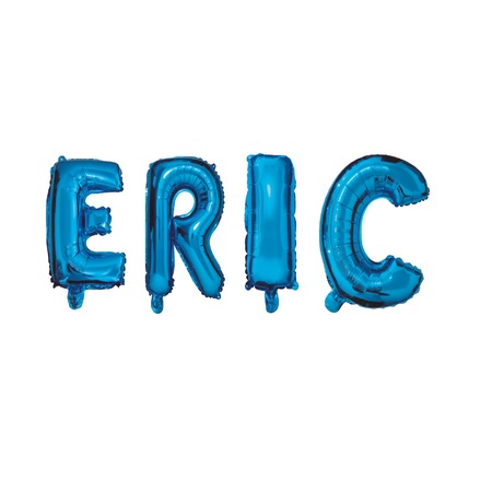 Комплект балон Eric Name, син, 40 см - eMAG.bg