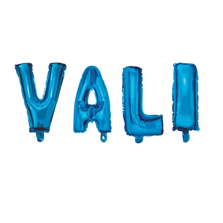 Комплект балон Vali Name, син, 40 см - eMAG.bg
