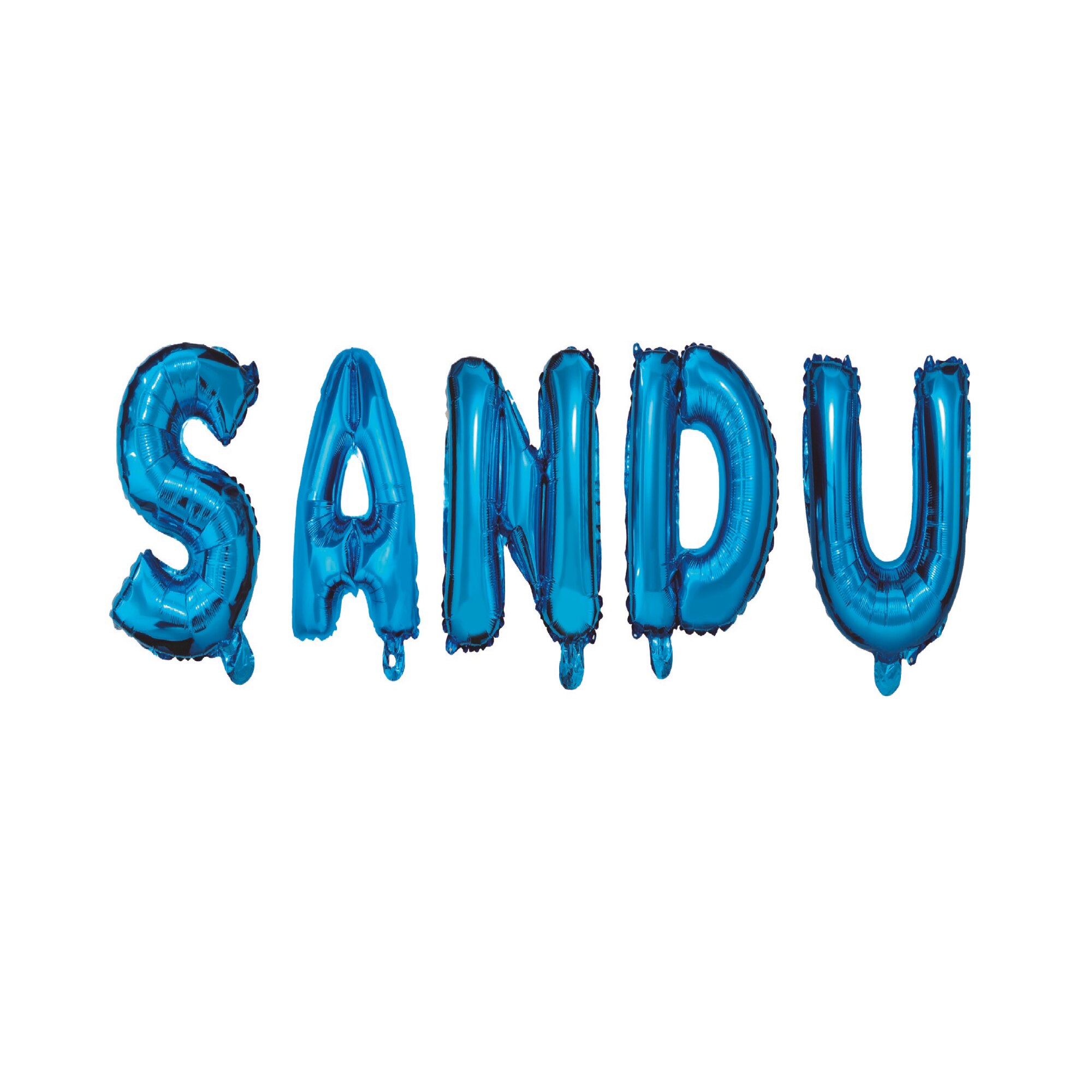 Комплект балон Sandu Name, син, 40 см - eMAG.bg