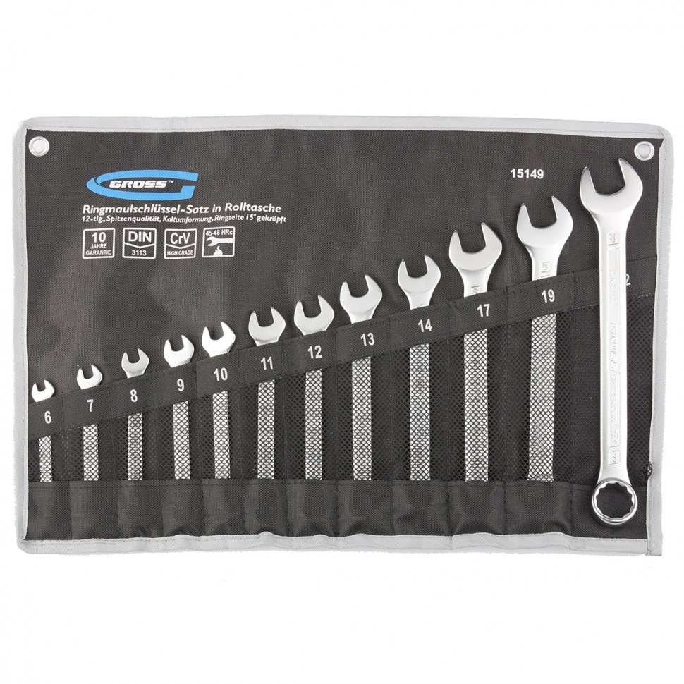 Set chei combinate 6-22mm, 12 buc, CrV, presate la rece, GROSS - eMAG.ro