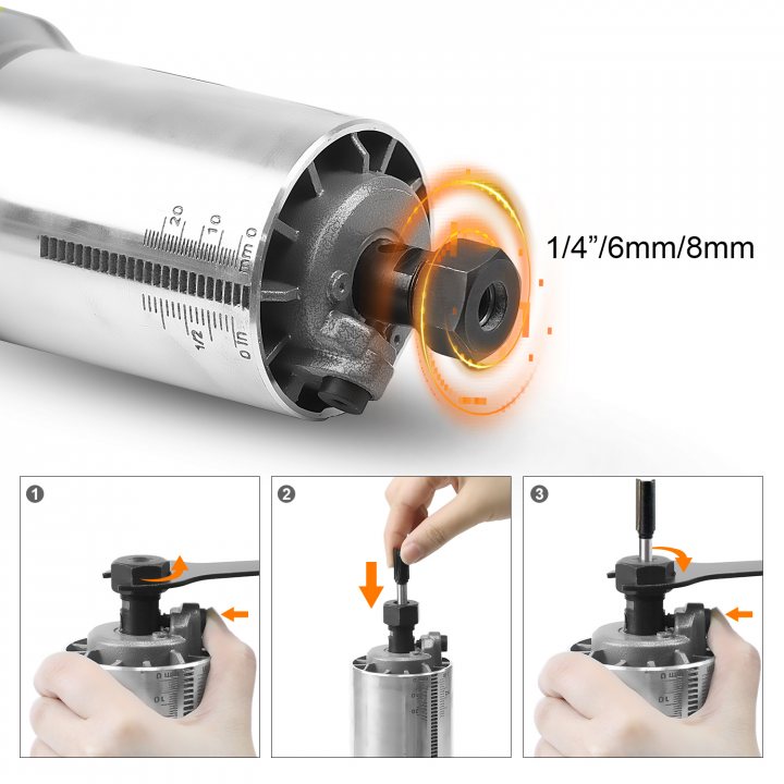 Фреза DEWINNER, 710W, 13000-33000RPM, Затягаща втулка с диаметър 6/8 mm ...