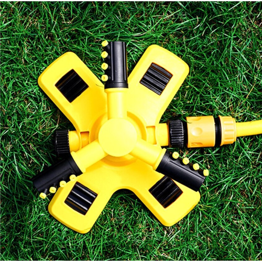 Aspersor de gradina rotativ 360 grade, ABS, 20,5cm x 18cm x 9cm, Galben ...