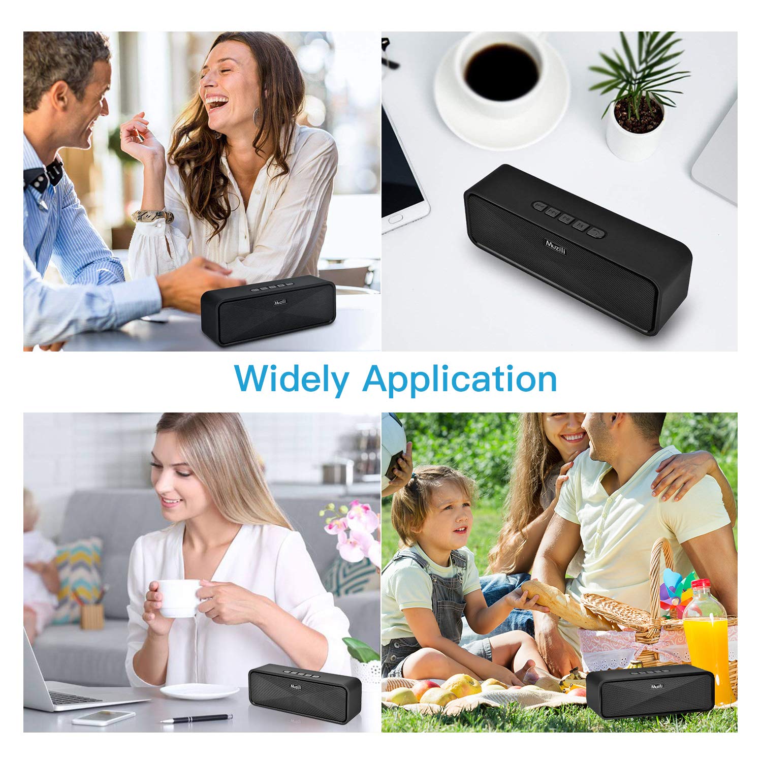 Muzili - Bluetooth високоговорител 10 часа време на игра - eMAG.bg
