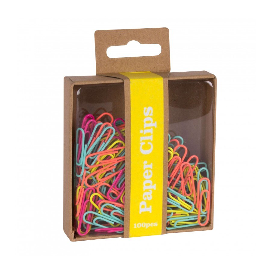 Set clipsuri colorate Apli, colturi rotunjite, 100 bucati, multicolor ...