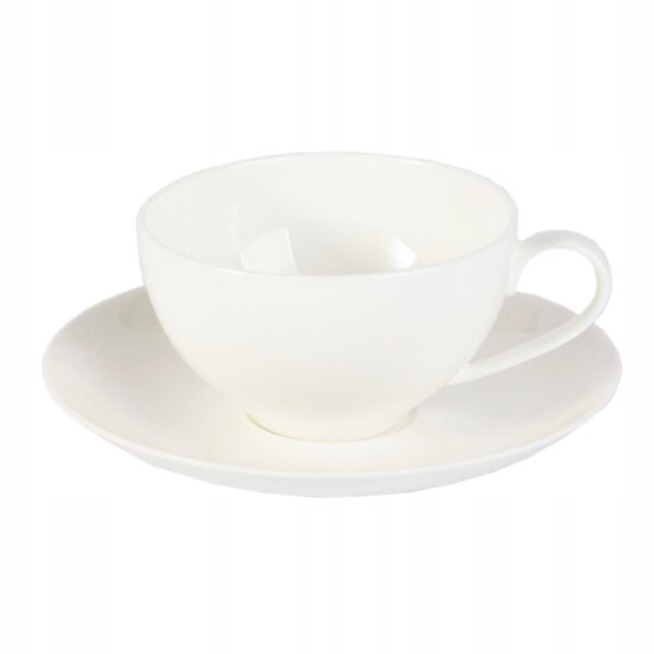 Set ceasca ceai cu farfurie Villa Italia, Portelan, 240ml, Alb - eMAG.ro