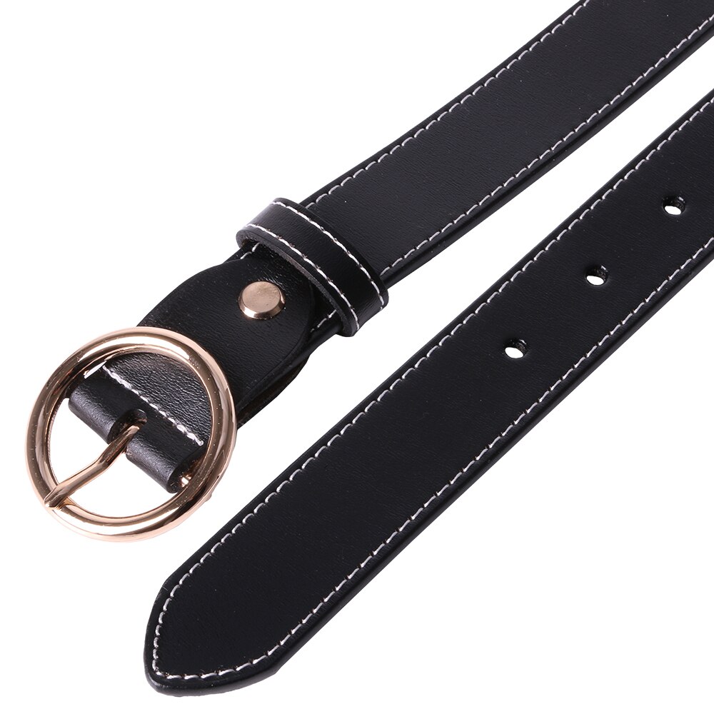 Curea pentru dama, ROCS, din piele naturala, catarama rotunda, 114 cm ...