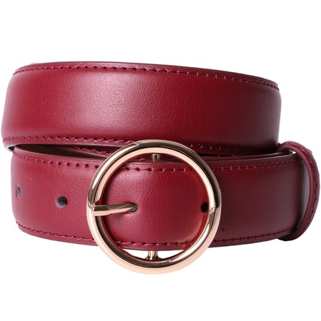 Curea pentru dama, ROCS, din piele naturala, catarama aurie rotunda ...