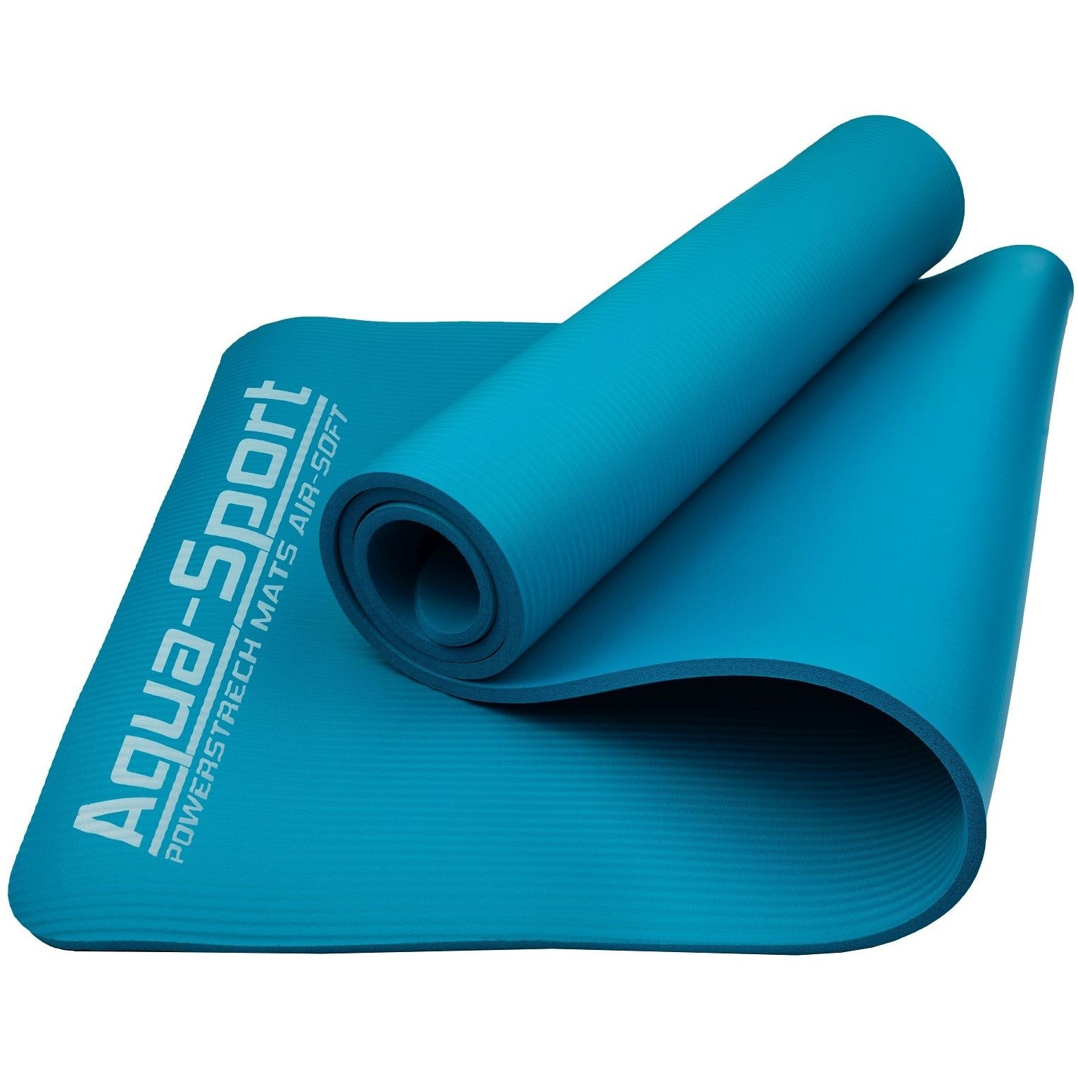 Saltea fitness NBR, Aqua-Sport Powerstrech Air-Soft, 180 x 60 x 1 cm, albastru marin - eMAG.ro