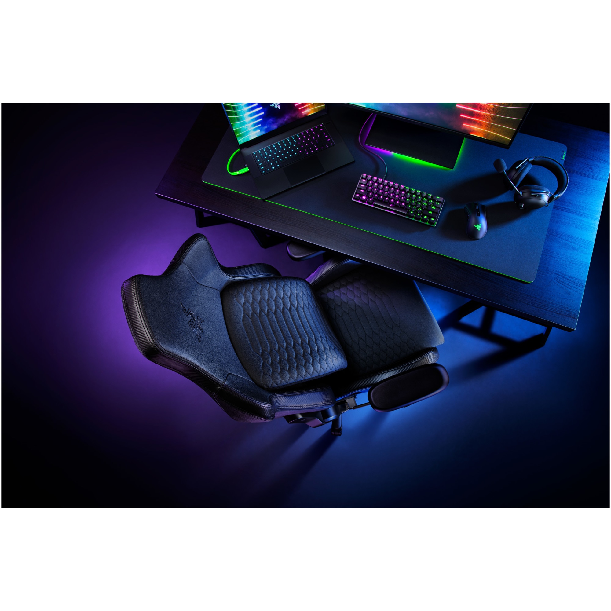 Scaun gaming Razer Iskur, Negru - eMAG.ro