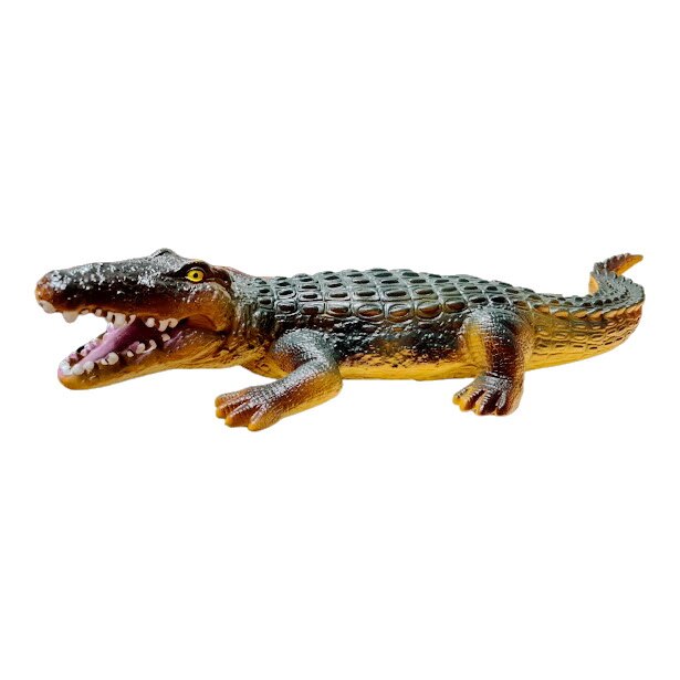 Crocodil interactiv cu sunete, plastic cauciucat, verde, 65 cm - eMAG.ro