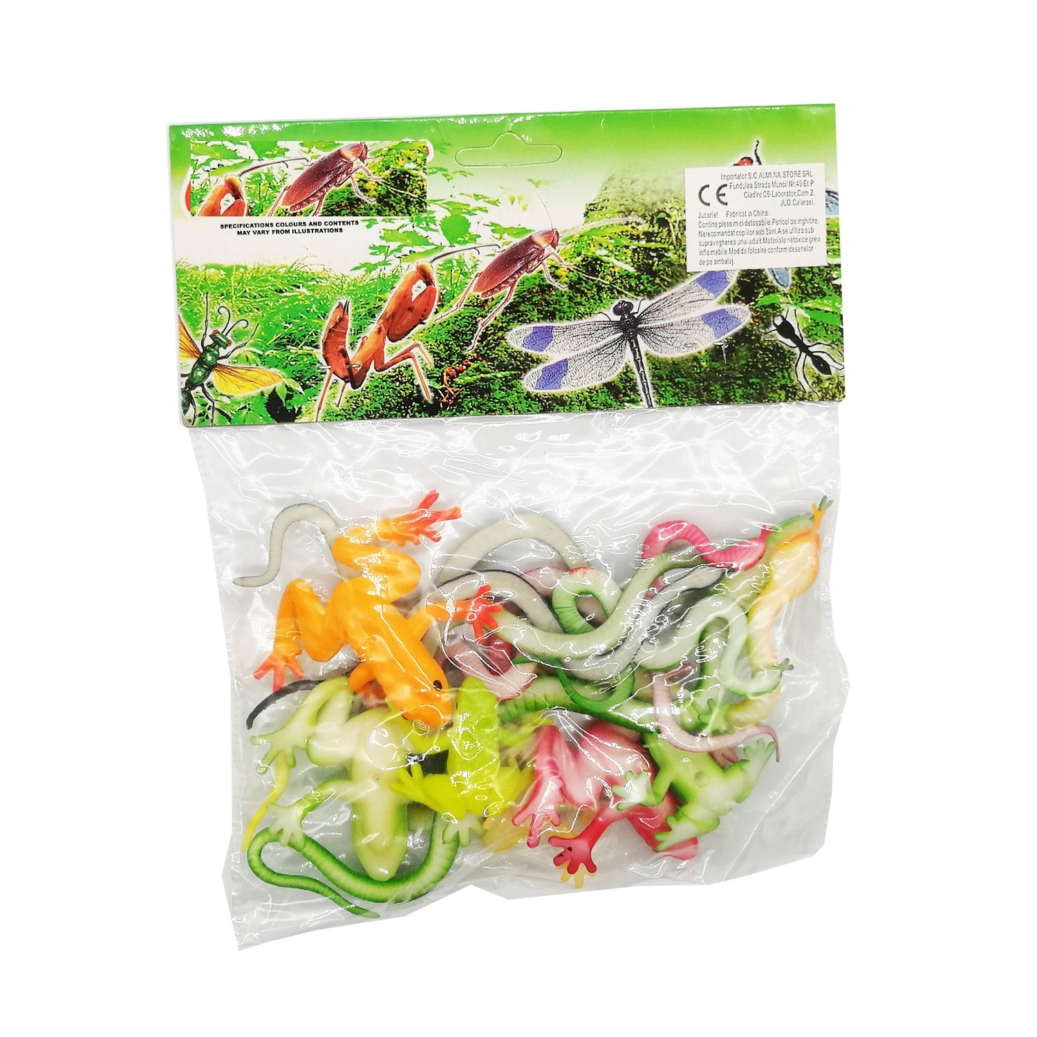 Set 14 figurine animale de apa, serpi, broaste si reptile, 4-15 cm ...