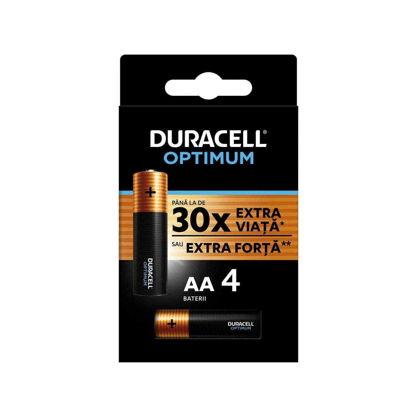Set baterii Duracell R6 Optimum AA, 4 buc - eMAG.ro