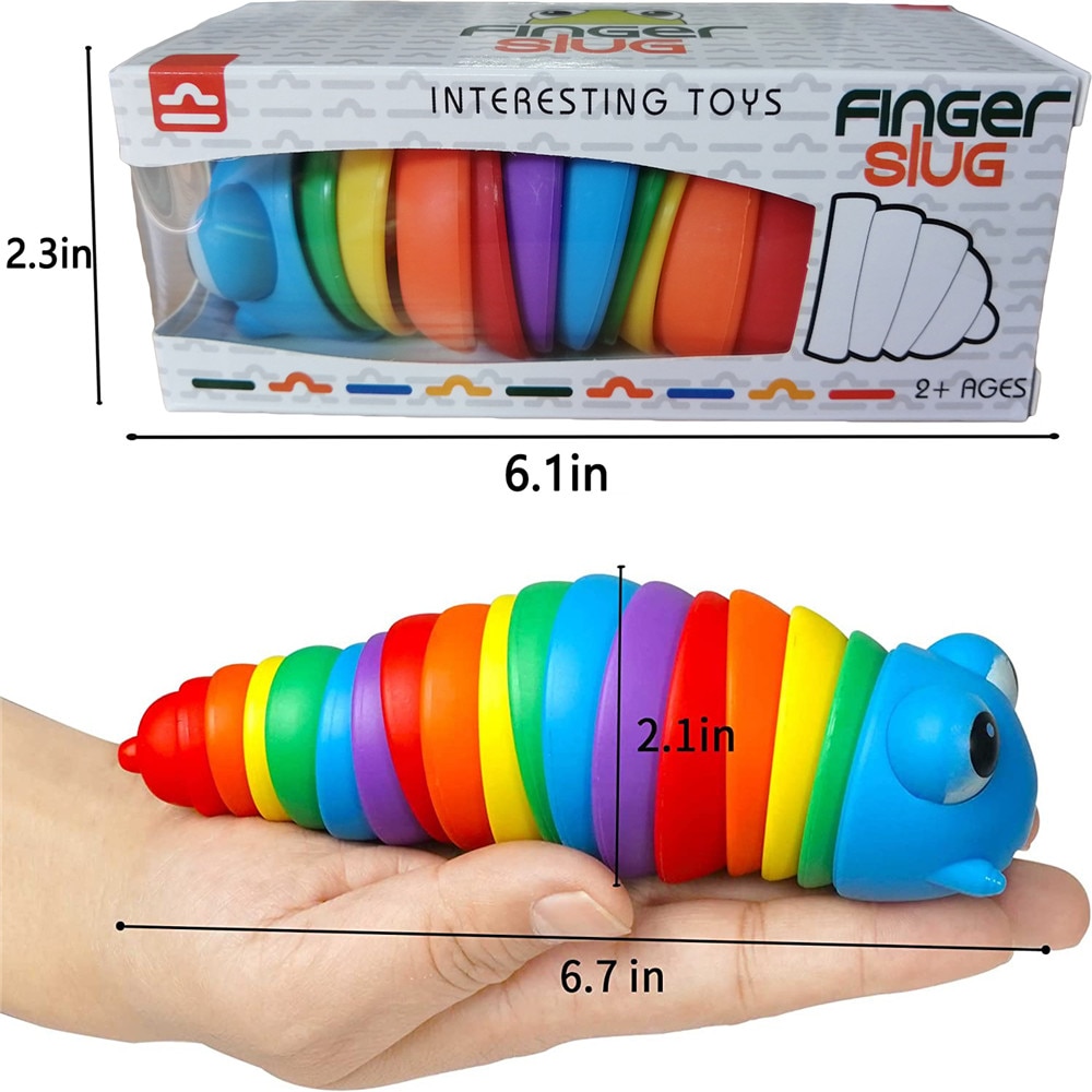 Антистрес играчка MorFansi Finger Slug, Fidget Toys, Интерактивна ...
