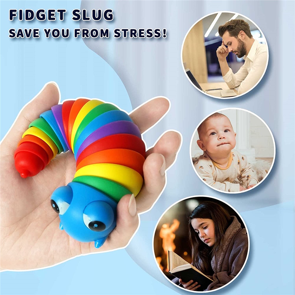 Антистрес играчка MorFansi Finger Slug, Fidget Toys, Интерактивна ...