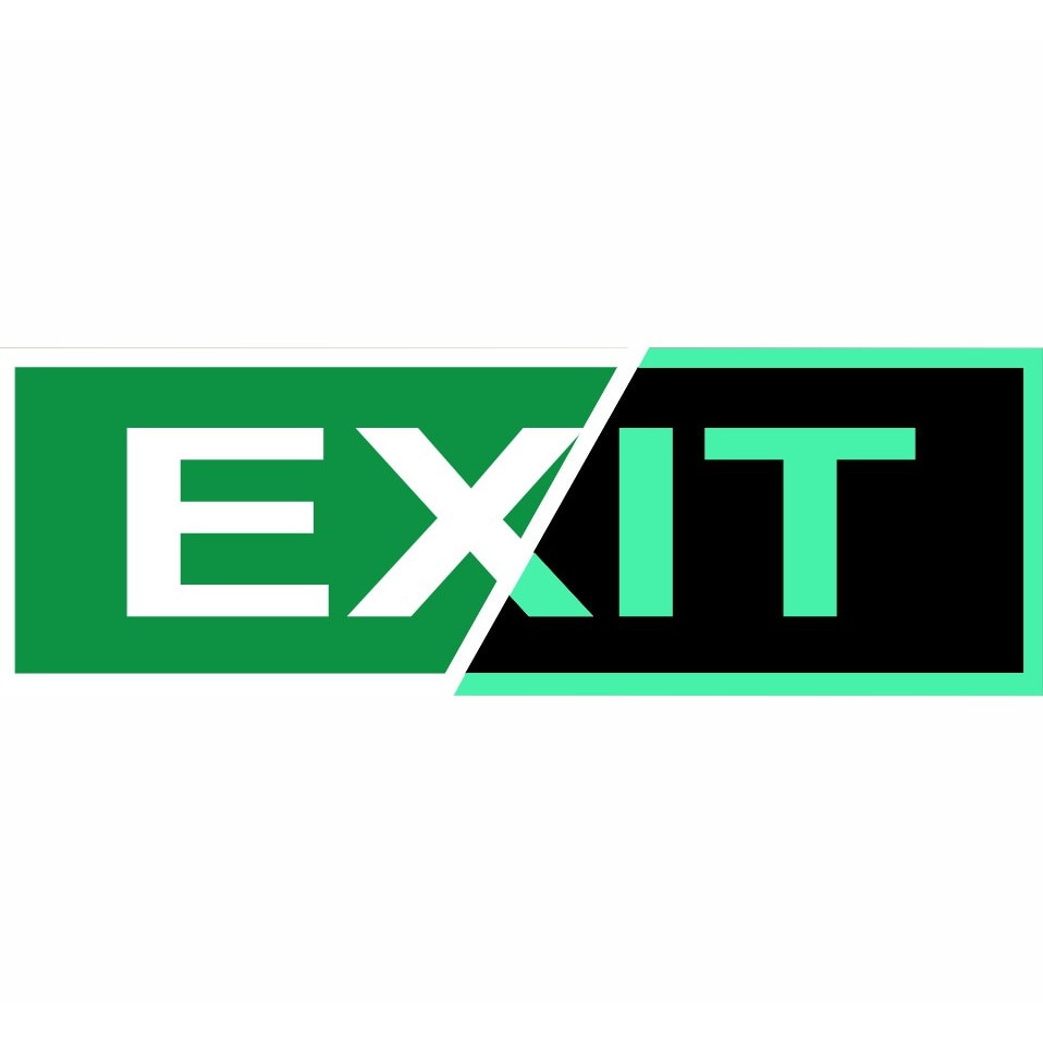 Set 5 buc semn "EXIT'', fotoluminiscent, din PVC, 300 x 100 mm - eMAG.ro