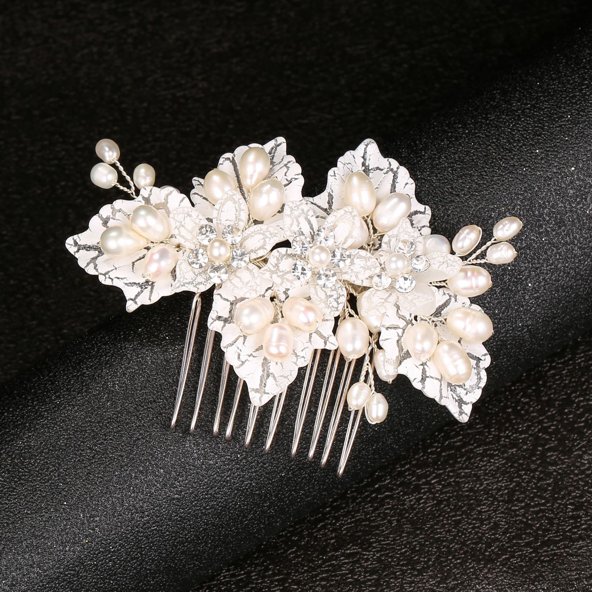 Agrafa par, Pietre semipretioase/Perle/Alama, Model floral, Multicolor ...