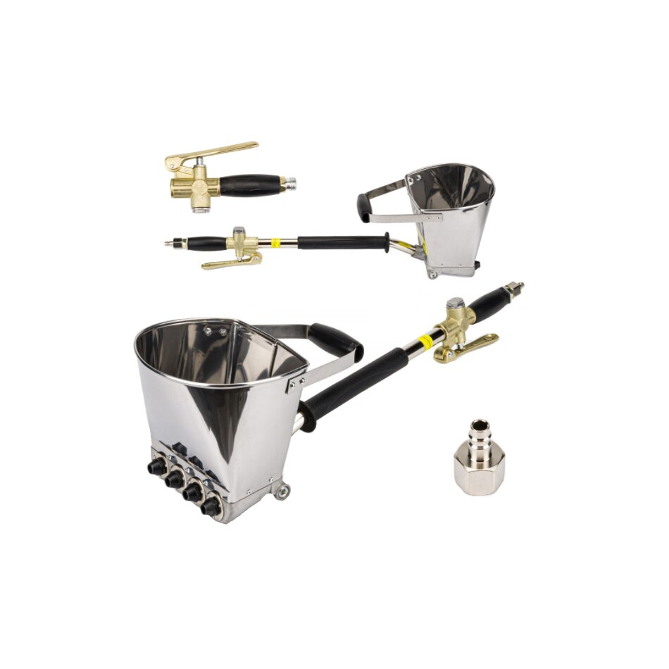 Pistol pneumatic pentru tencuit, capacitate 3 litri, 4 duze de 19 mm ...