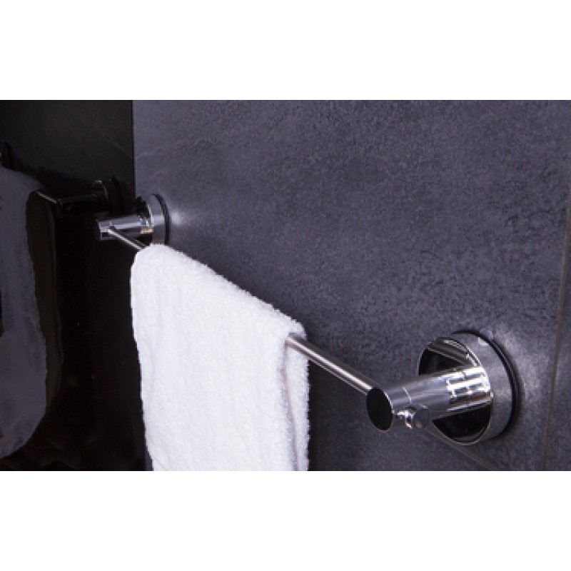 Suport prosop baie cu ventuze Ridder, crom, 55.5x6.5x7.2cm, 12120000 ...