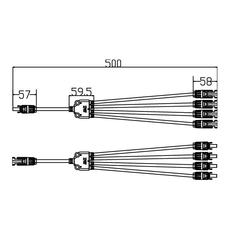 Set 2 cabluri conector paralel solar, Splitter, IP67, conector MC4, instrument pentru conectarea ...