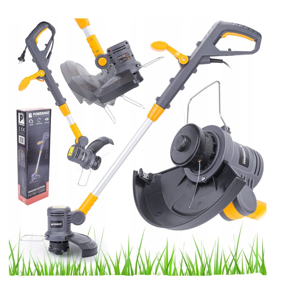 Trimmer, motocoasa electrica, 1200 W, Powermat - eMAG.ro