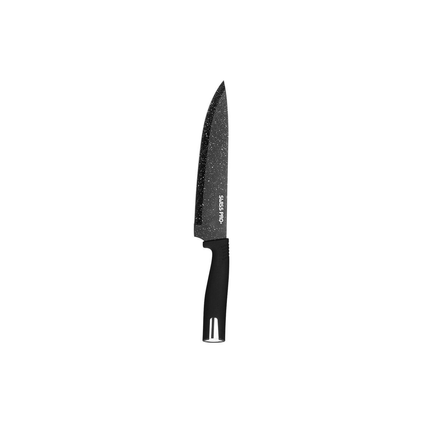 Set cutite cu suport Swiss Pro+, 8 piese, Otel, Negru - eMAG.ro
