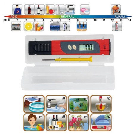 Set testere apa, HOME PHT 01 pH tester si termometru - eMAG.ro