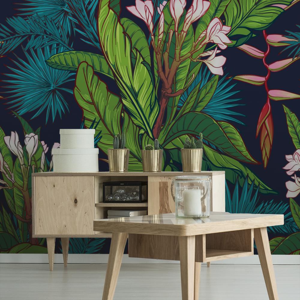 Tapet netesut (vlies) Jungla intunecata 100 x 240 cm - Adeziv inclusiv ...