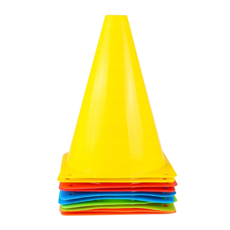 Set conuri de antrenament, 10 piese, inaltime 23 cm, multicolore - eMAG.ro