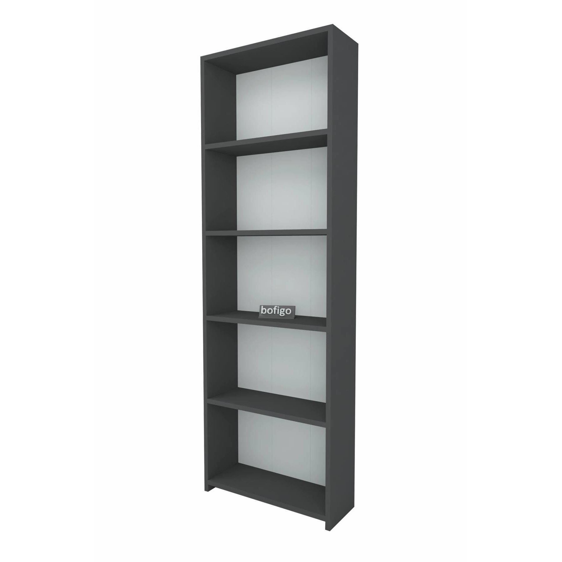 Raft pal antracit cu 5 polite, 169x56x20 cm - eMAG.ro