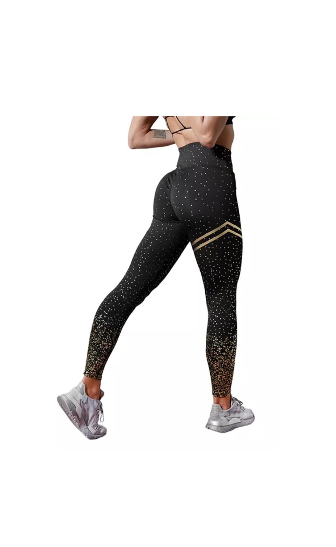 Colanti cu model, Marimea M, Negru/Auriu - eMAG.ro