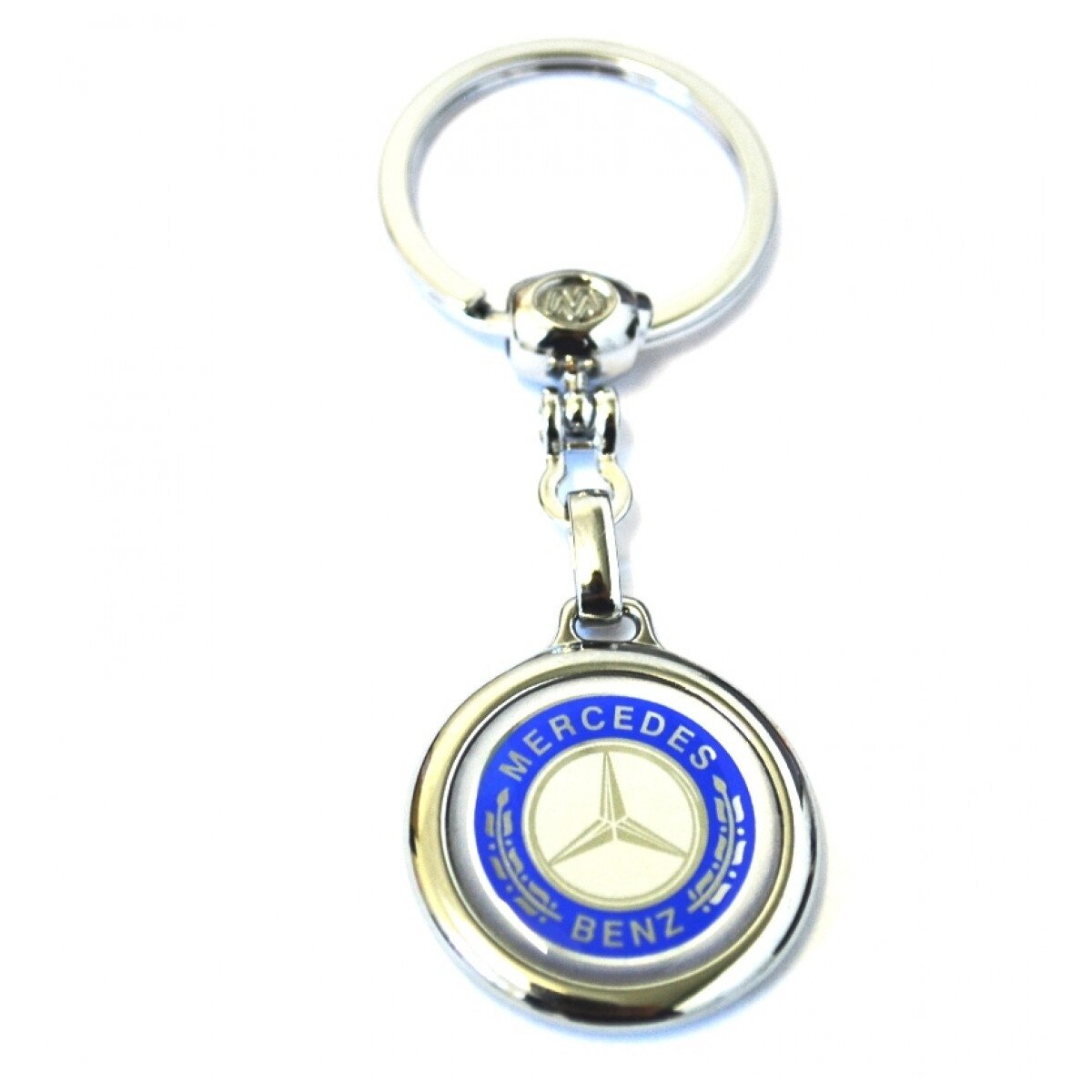 Breloc chei rotund, metal siliconat Mercedes - eMAG.ro