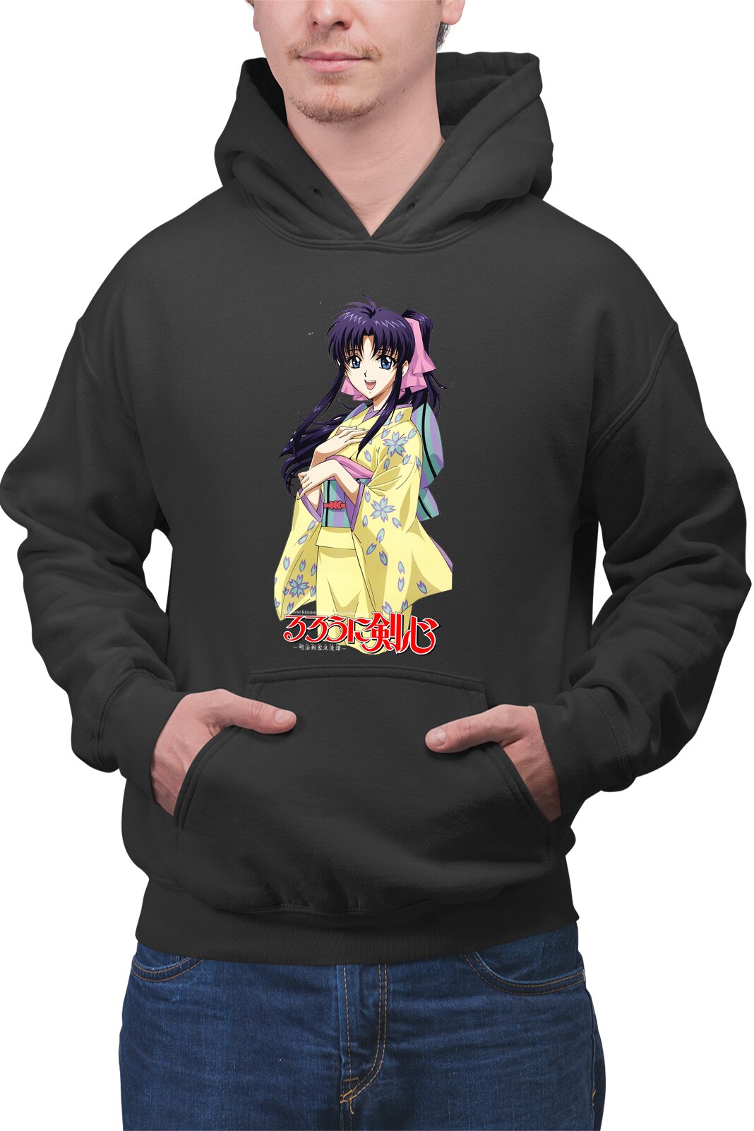 Мъжки суичър Rurouni Kenshin Kaori Lego Ninja Anime, Черен, Размер XL ...