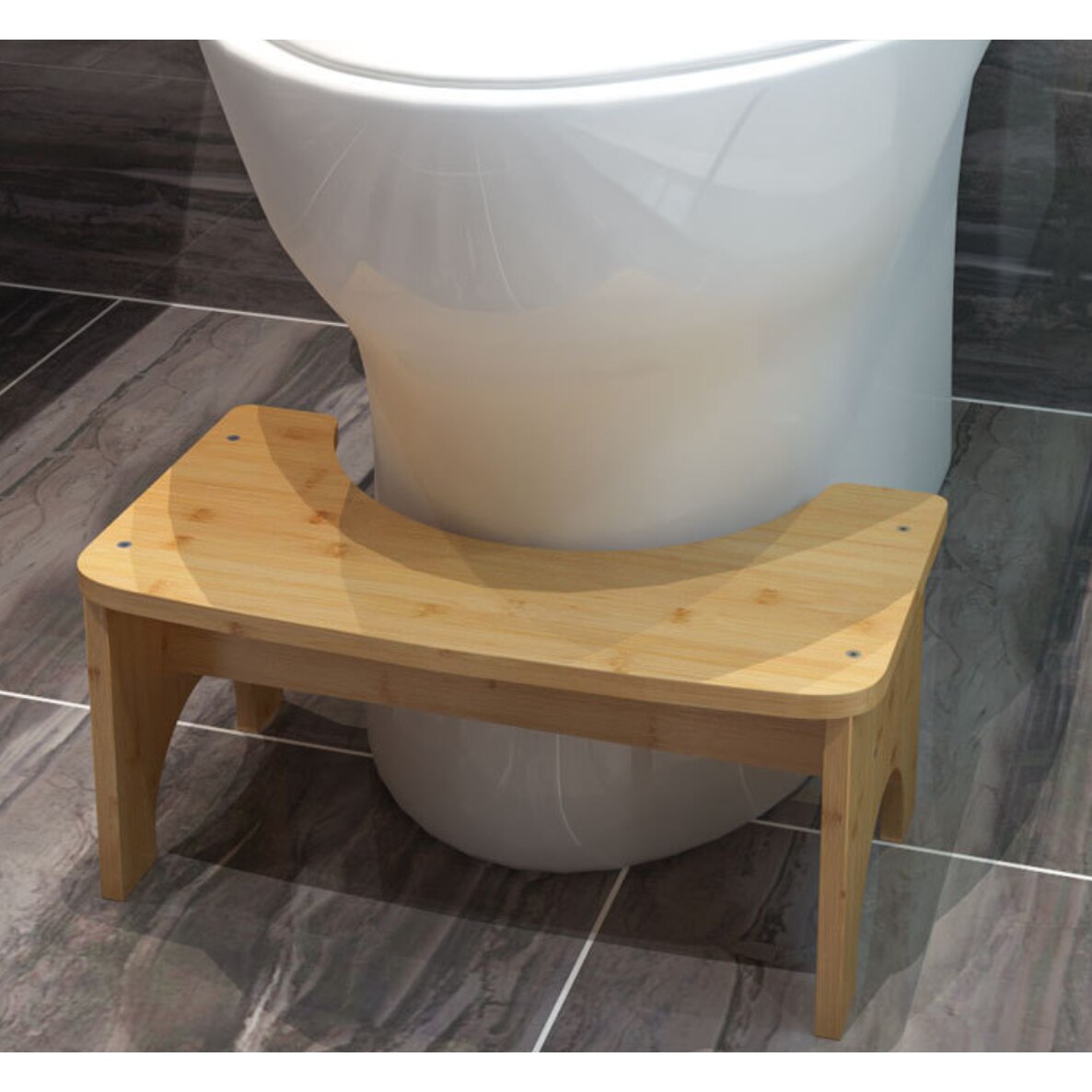 Taburet fiziologic WC impotriva constipatiei si hemoroizilor, Lemn ...