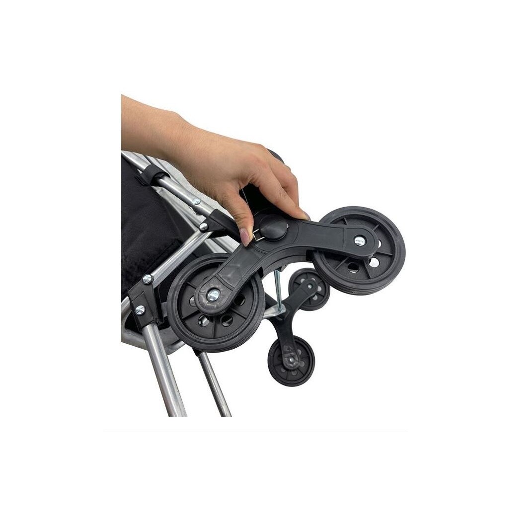 Carucior de piata pliabil, negru, 41 x 22 x 108cm - eMAG.ro