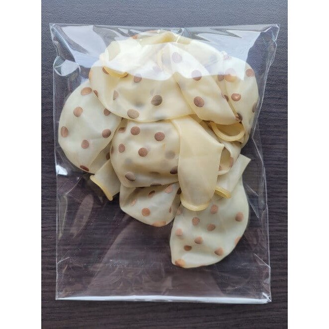 Set 10 baloane latex transparente cu buline auriu 30 cm - eMAG.ro