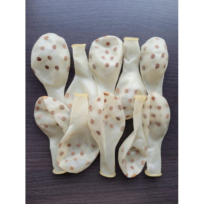 Set 10 baloane latex transparente cu buline auriu 30 cm - eMAG.ro