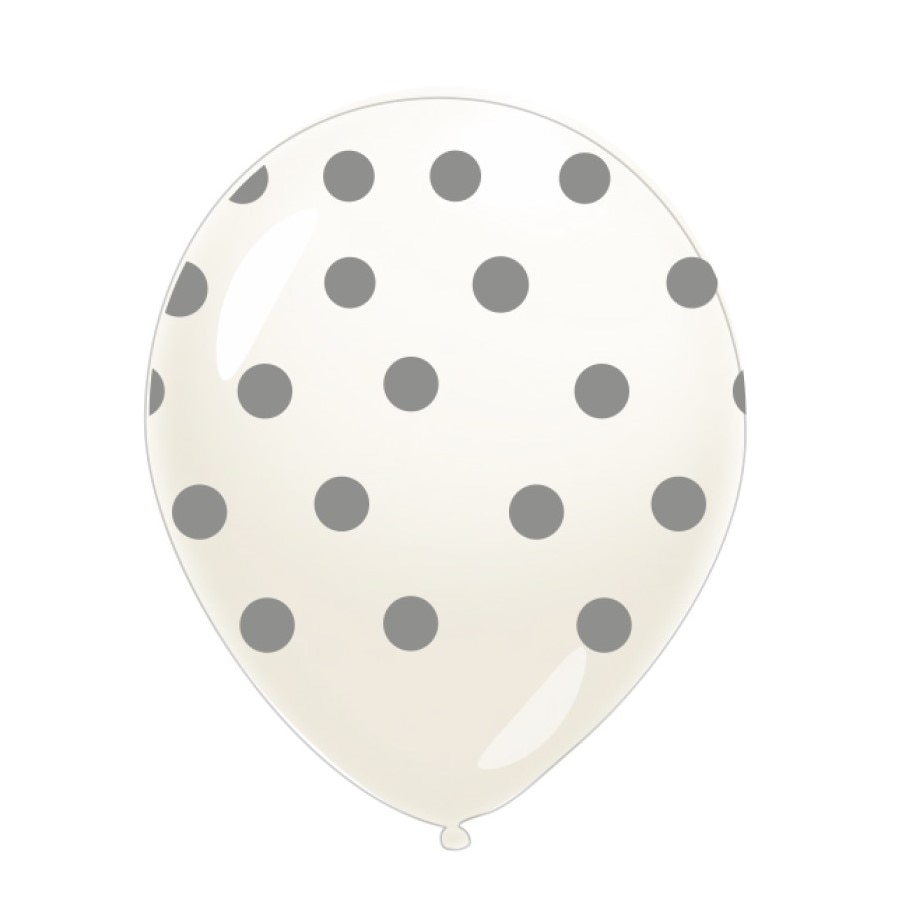 Set 10 baloane latex transparente cu buline argintiu 30 cm - eMAG.ro