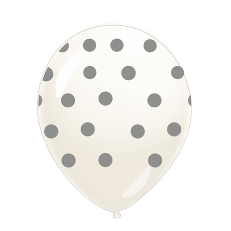 Set 10 baloane latex transparente cu buline argintiu 30 cm - eMAG.ro