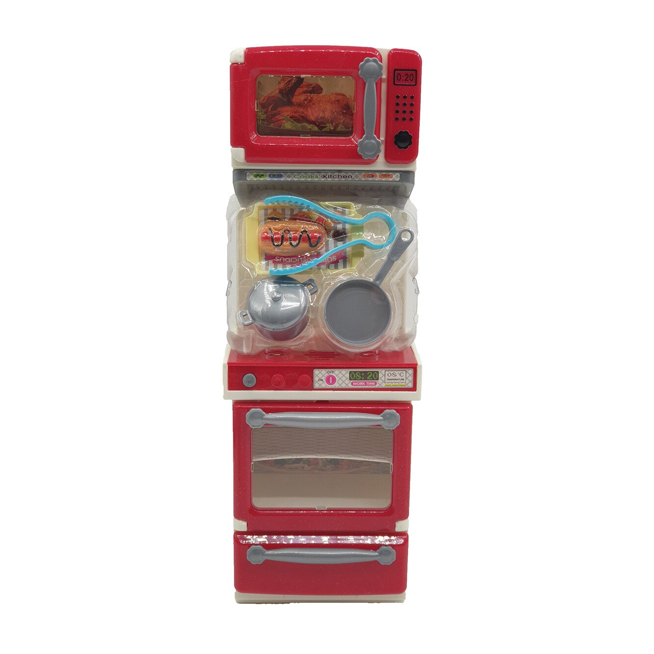 Set Mini Bucatarie completa pentru fetite Kitchen, Rosu & Alb - eMAG.ro